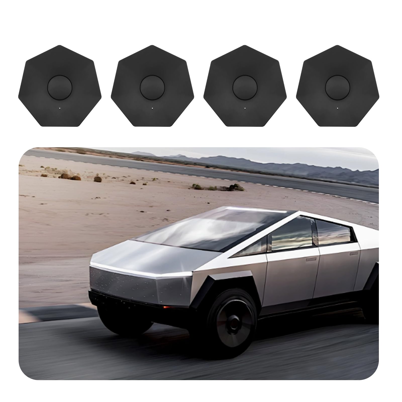 Snapklik.com : Powlamks 4PCS Wheel Hub Caps For Cybertruck