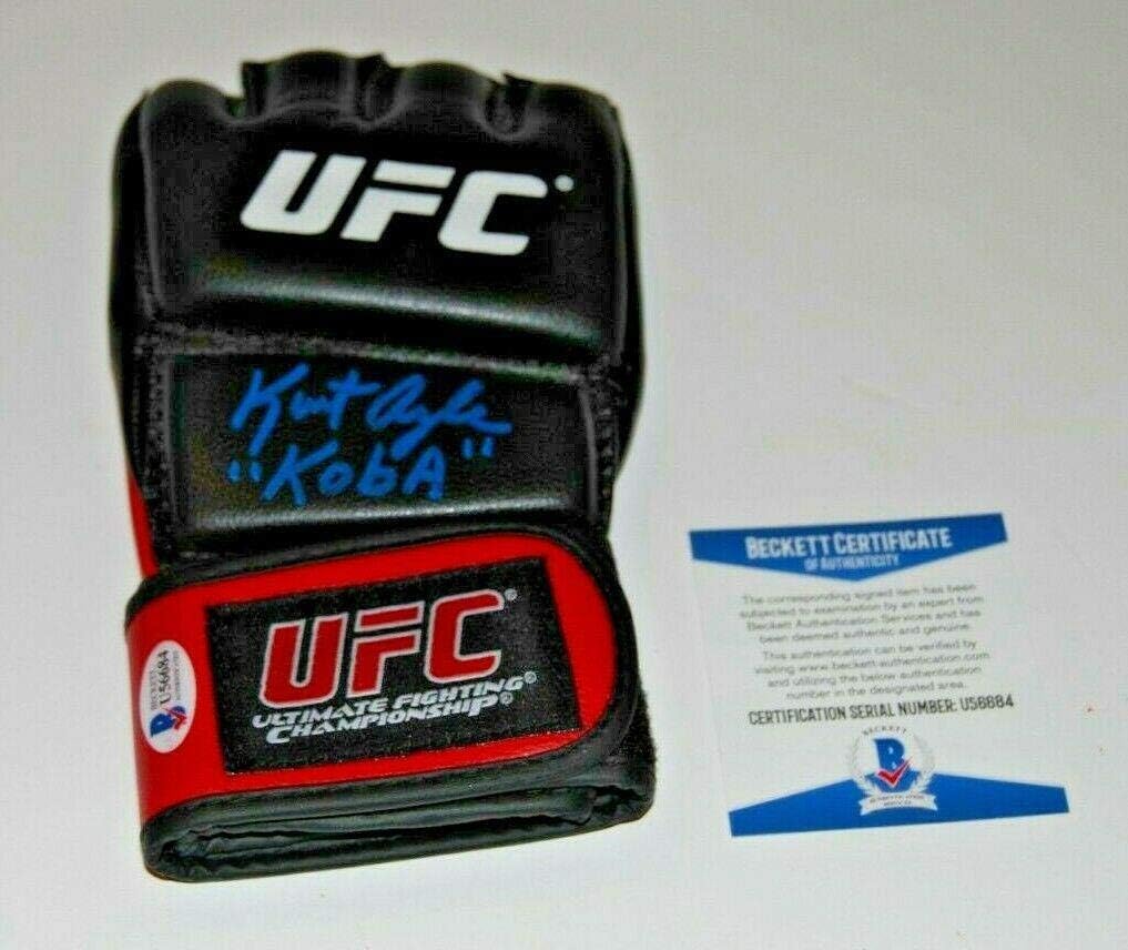 KURT ANGLE signed (WARRIOR) KOBA UFC autographed Fighting glove BECKETT ...