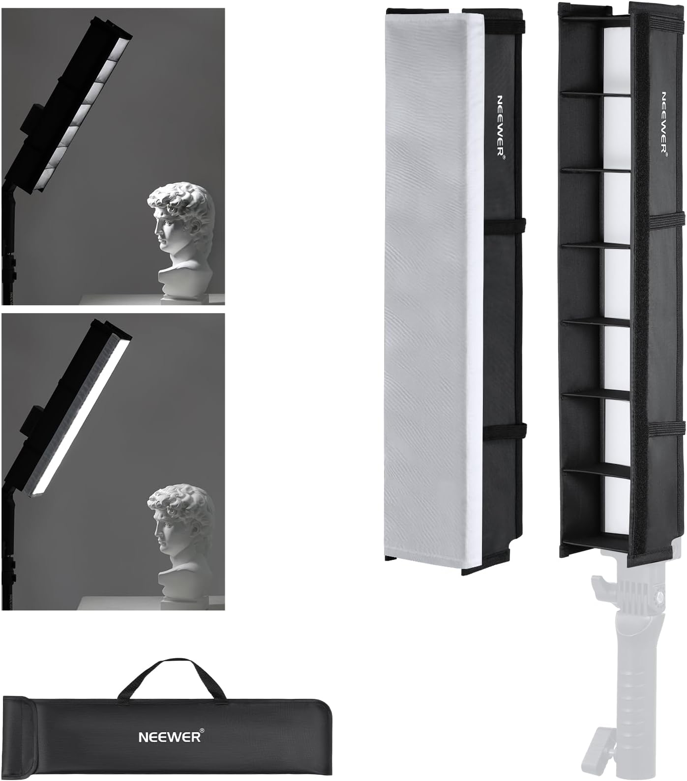 Amazon.com : NEEWER Softbox Diffuser with Grid for TL60 LED Light Tube ...