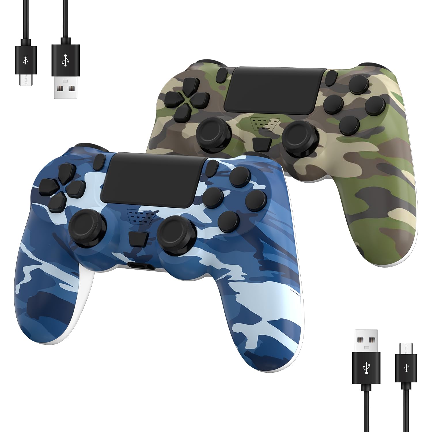 YsoKK- 2 Pack Wireless Controller for Ps4, Wireless Remote Control ...