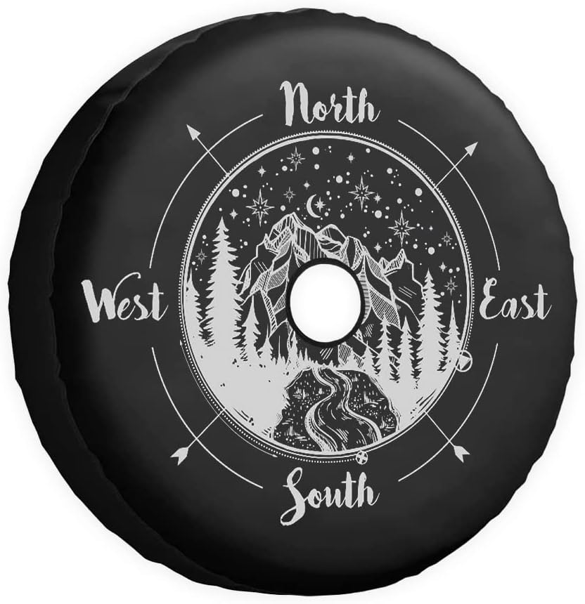 Amazon.com: 556 Gear Compass Geometric Mountain Scene Night Sky Travel ...