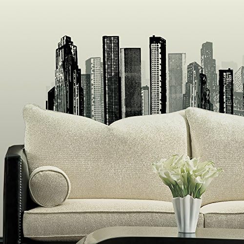 RoomMates RMK1602GM Cityscape Peel and Stick Giant Wall Decal, Wall ...
