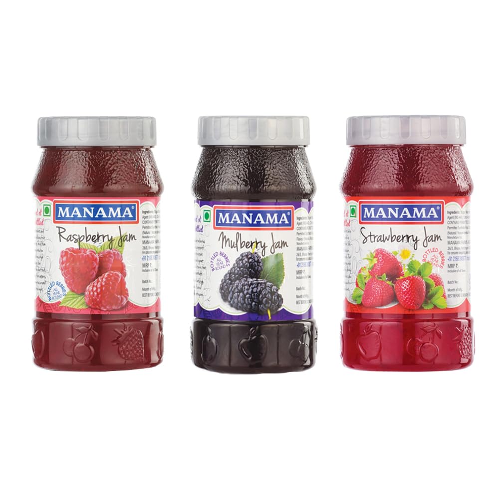 Manama Raspberry Fruit Jam, Mulberry Fruit Jam and Strawberry Fruit Jam ...