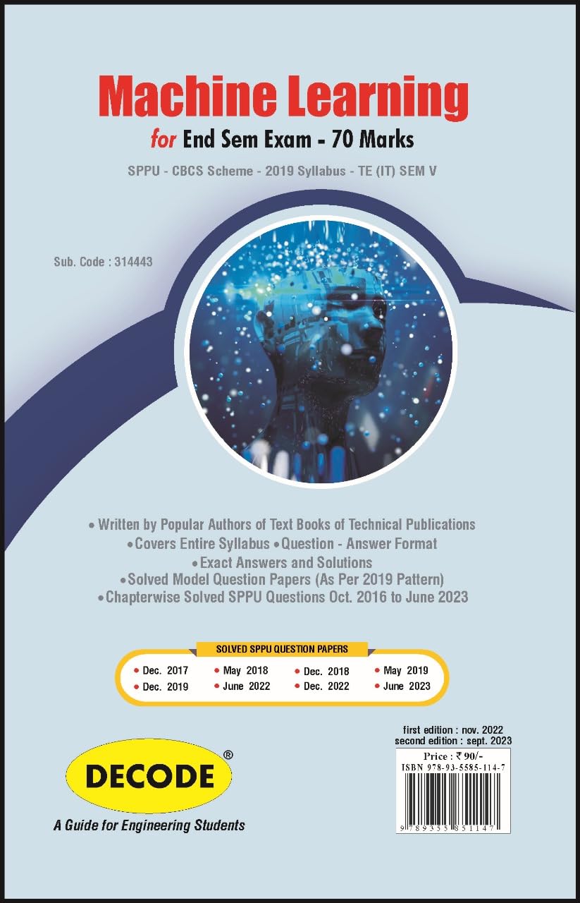 Amazon.in: Buy Machine Learning for SPPU 19 Course (TE - SEM V - IT- 314443) (Decode) Book ...