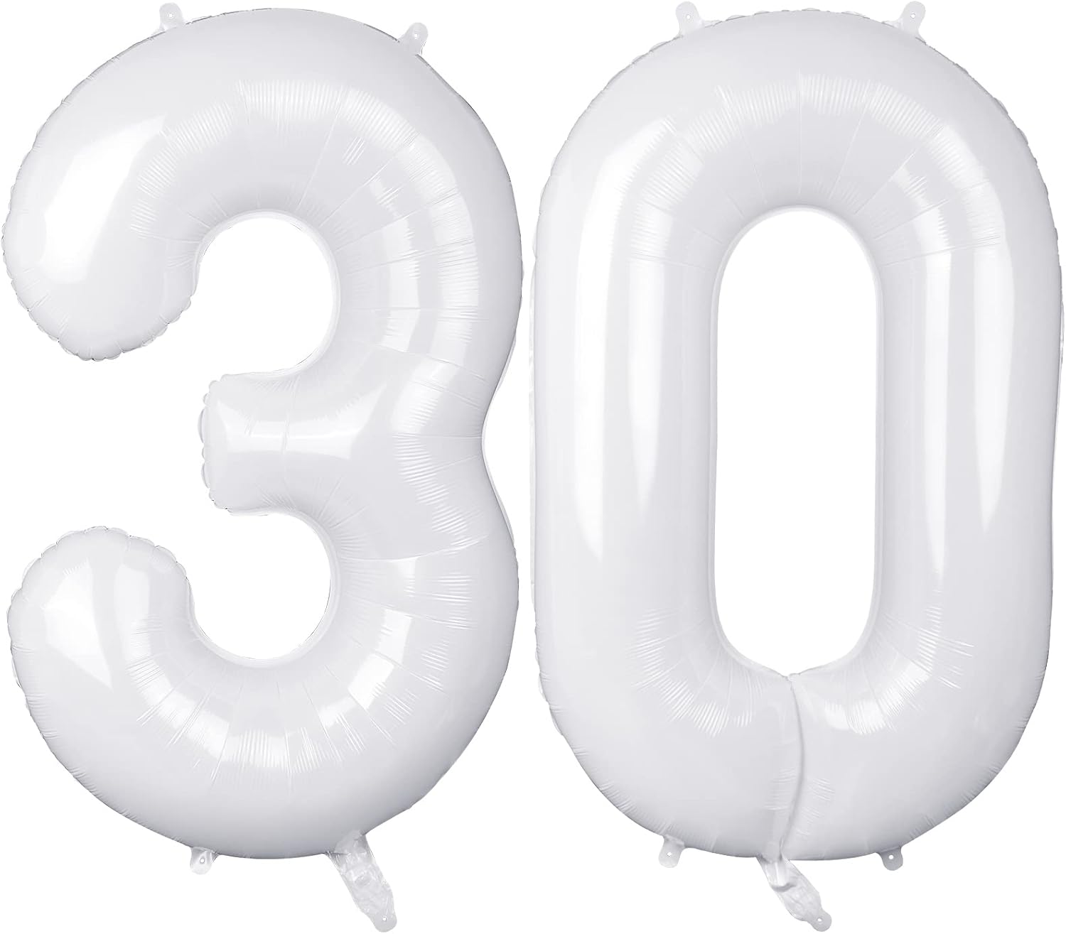 Amazon.com: 40 Inch White 30 Number Balloons, Large Foil Balloon for ...