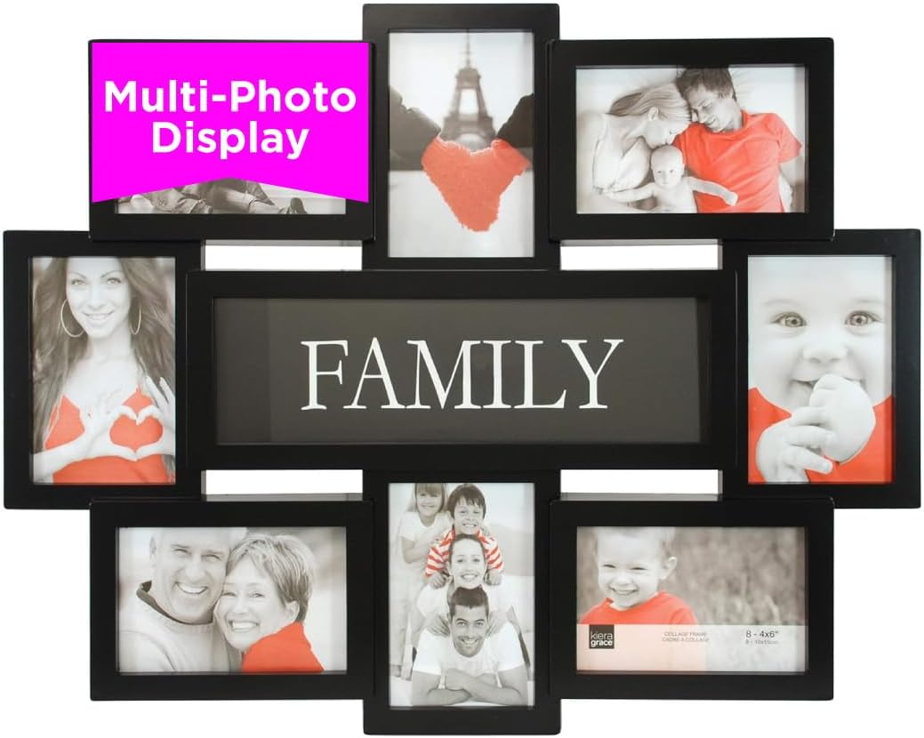 Kiera Grace Family Collage Frame, Picture Frame with 8 Frames, Holds ...