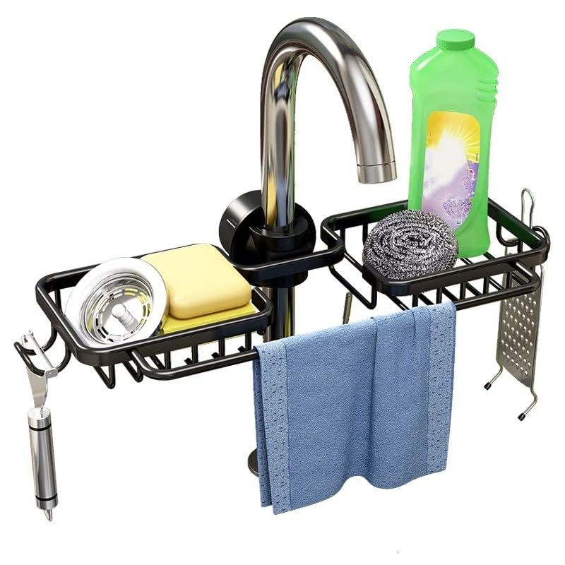 Amazon.com - Kitchen Sink Faucet Organizer,2024 Upgraded Sponge Holder ...