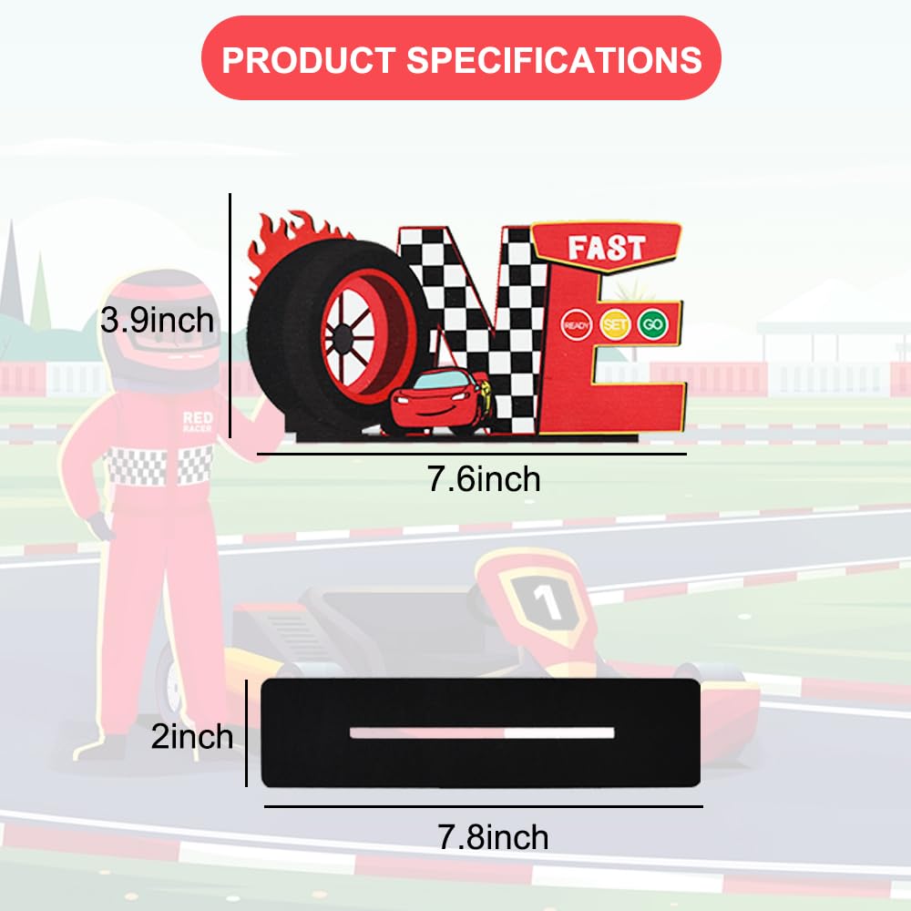Snapklik.com : TONIFUL Race Car ONE Letter Sign Table Centerpieces Fast ...