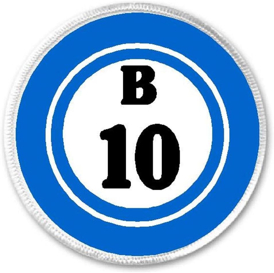 Amazon.com: B 10 B10 Bingo Ball - 3" Sew/Iron On Patch Game Hobby ...