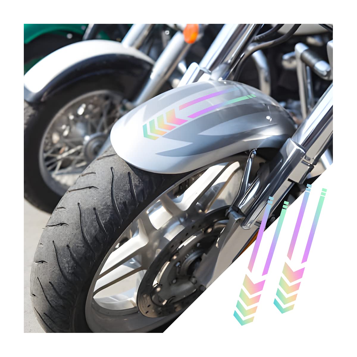 Amazon.com: 2PCS Motorcycle Front Fender Arrow Reflective Stickers ...