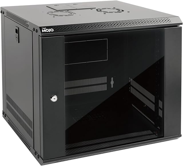 9u Wall Mount Server Cabinet It Network Rack Enclosure Lockable ...