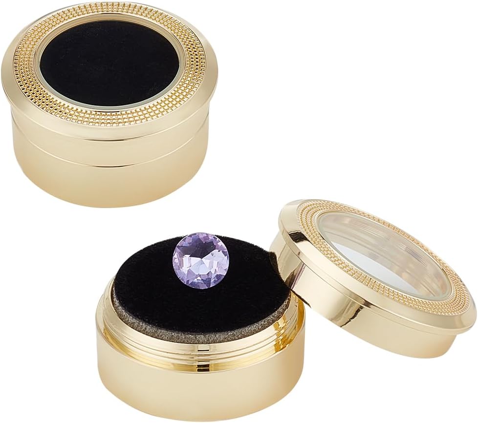 Amazon.com: BENECREAT 2pcs Diamond Display Case Gemstone Display Box ...