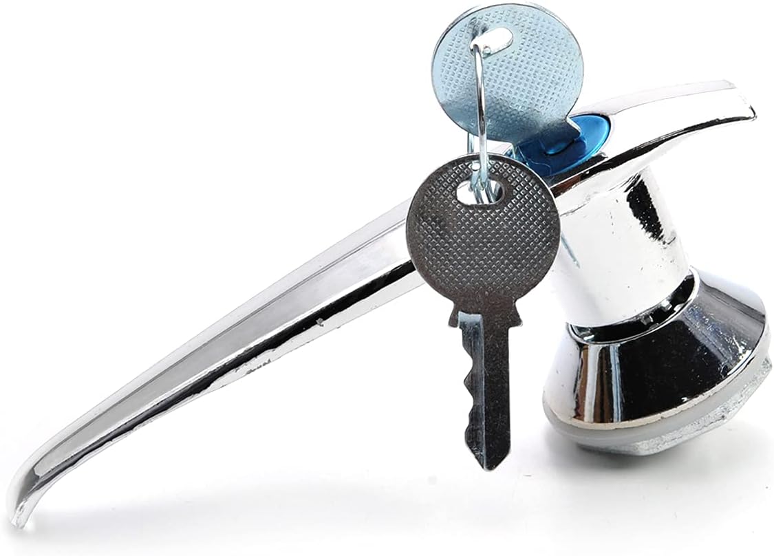 MroMax Level Handle Cam Lock, Zinc Alloy Chrome Finished L Shape w Keys ...