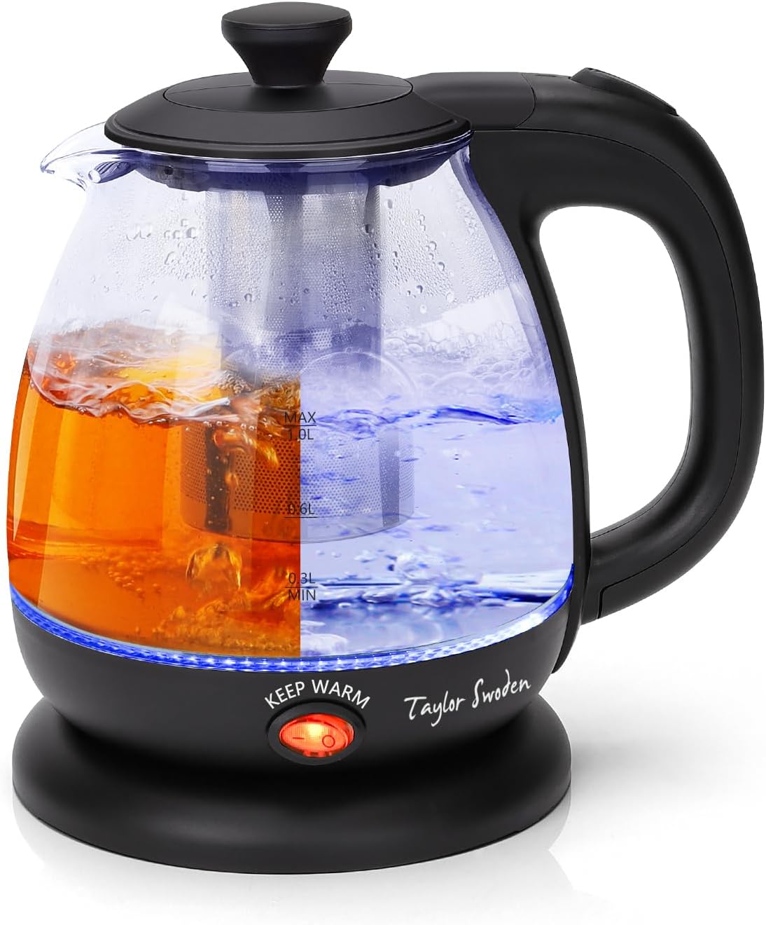 Amazon.com: Chefman Electric Kettle with Tea Infuser, 1L 1500W ...