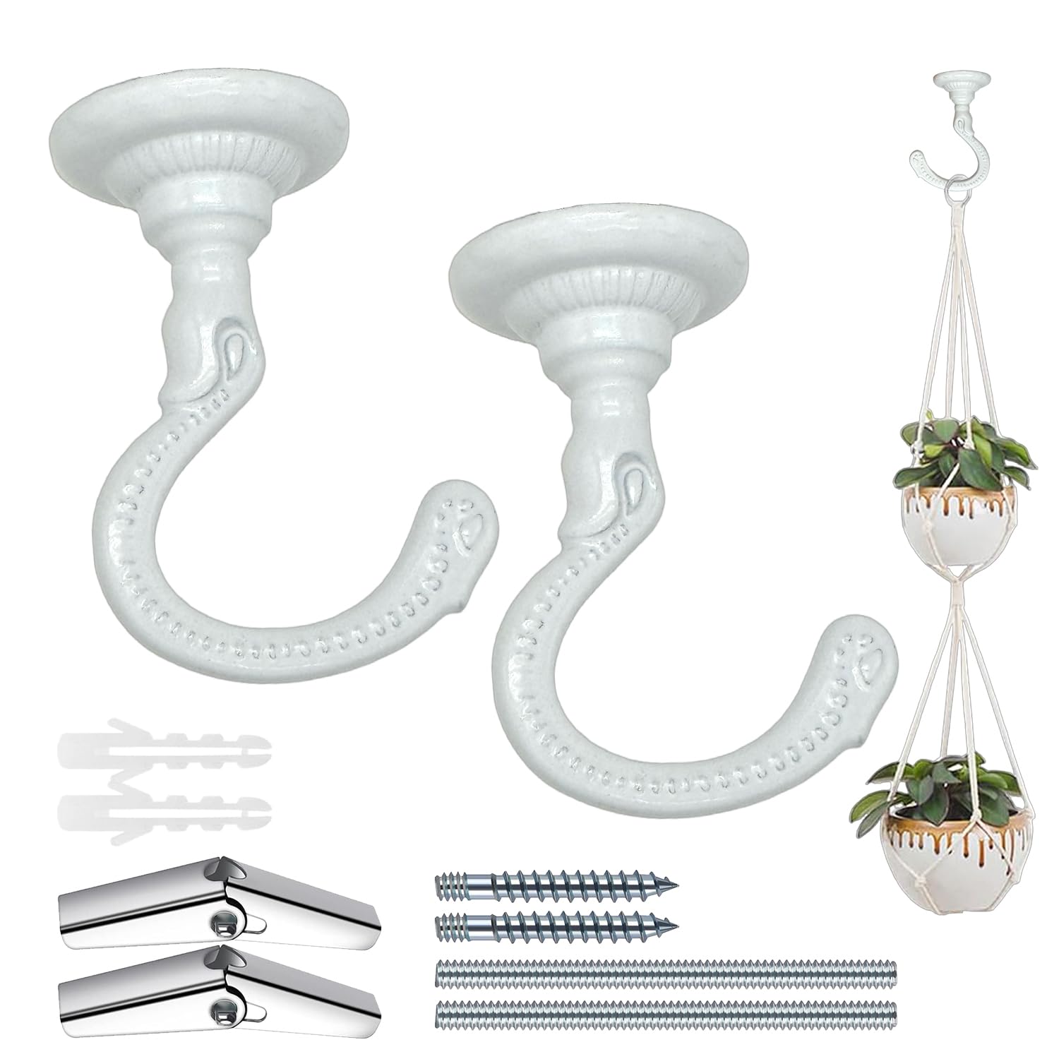 Large Ceiling Hooks Amazon.com: ATLIN Ceiling Hooks (100 Pack) Drop