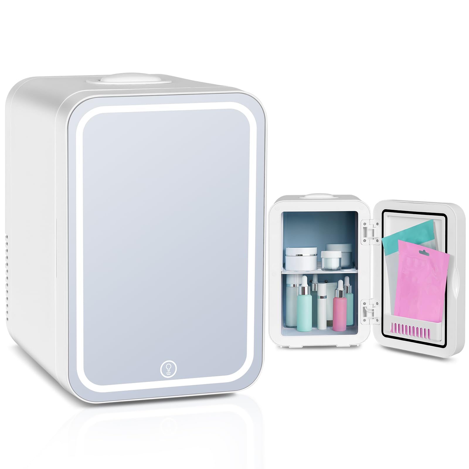 Amazon.com: ELECWISH Skincare Fridge 8L/10 Can, Mini Makeup Fridge with ...