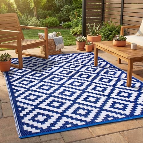 Amazon.com: FH Home Outdoor Rug - Waterproof, Fade Resistant ...