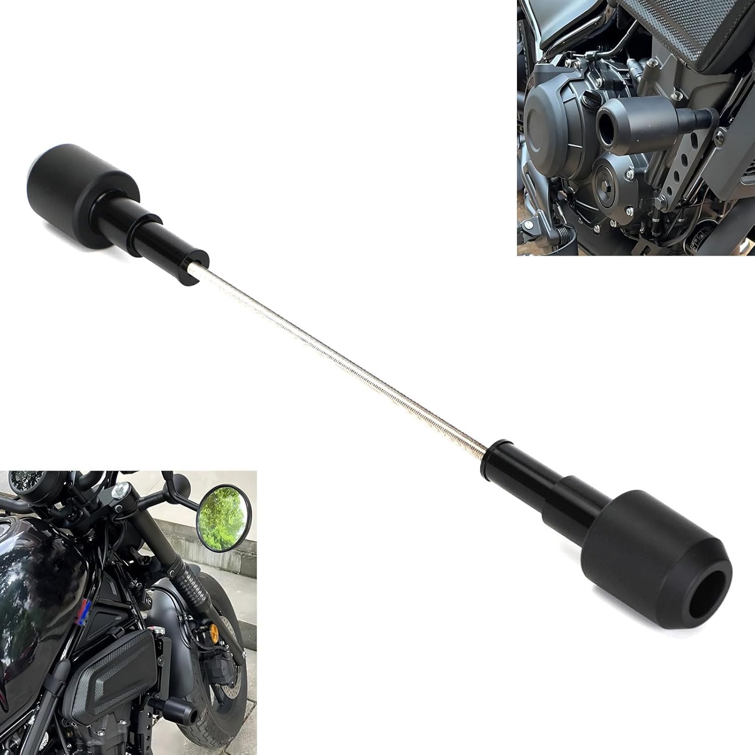 Amazon.com: MZS Motorcycle Frame Sliders, Falling Crash Protector ...