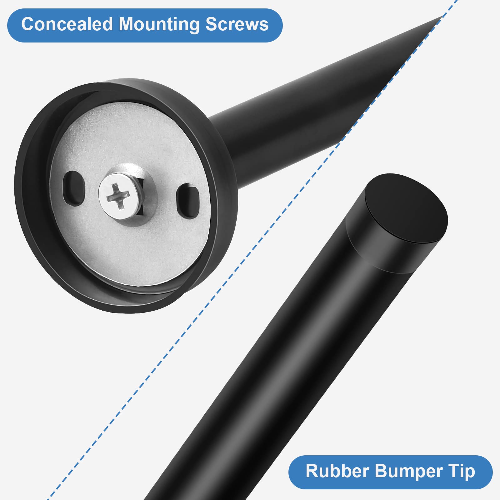 Snapklik.com : KOLAKO Door Stop, Long Door Stopper 10 Inch Wall Mounted ...