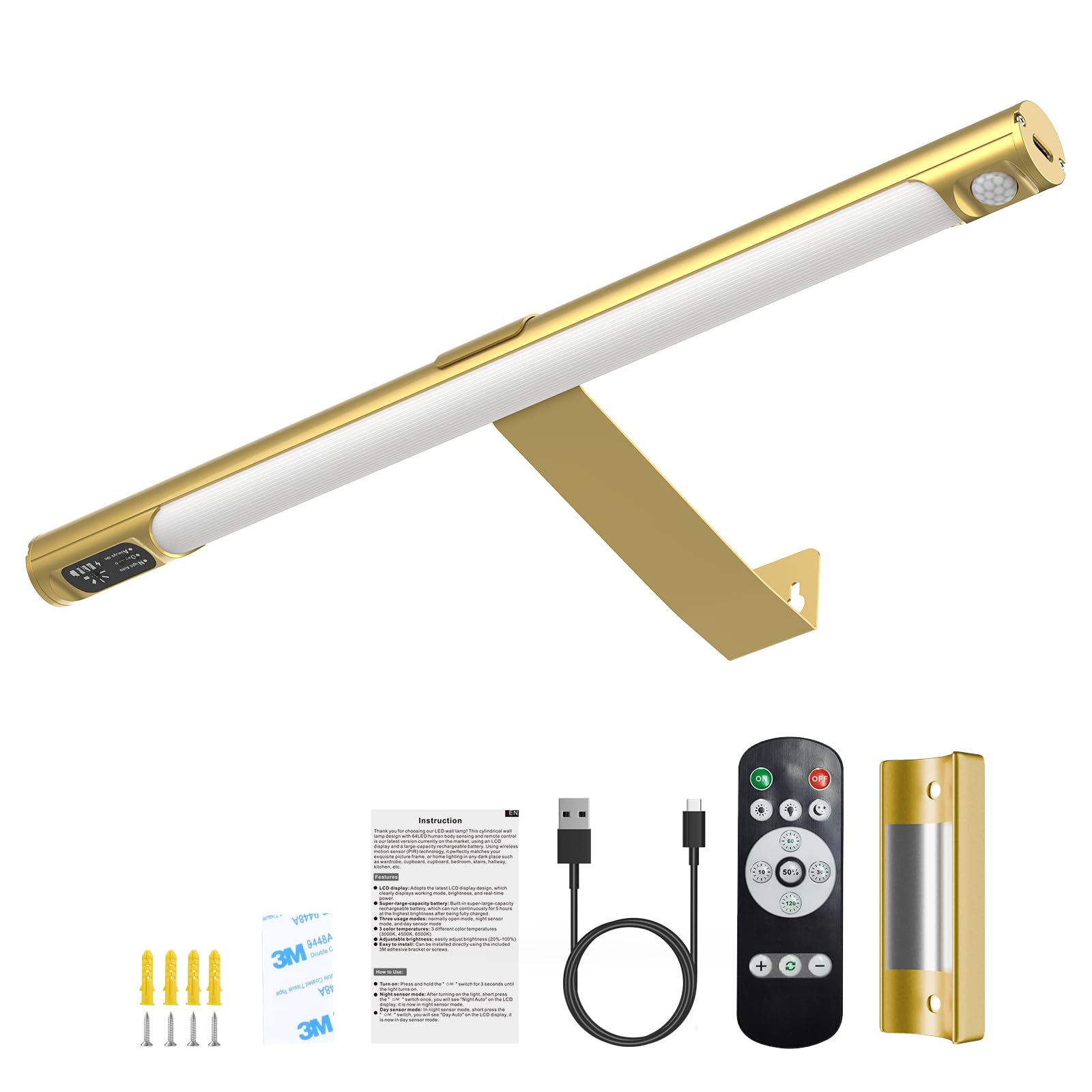 FULEN Applique Murale pour Tableaux, Éclairages Murales à Batterie ...