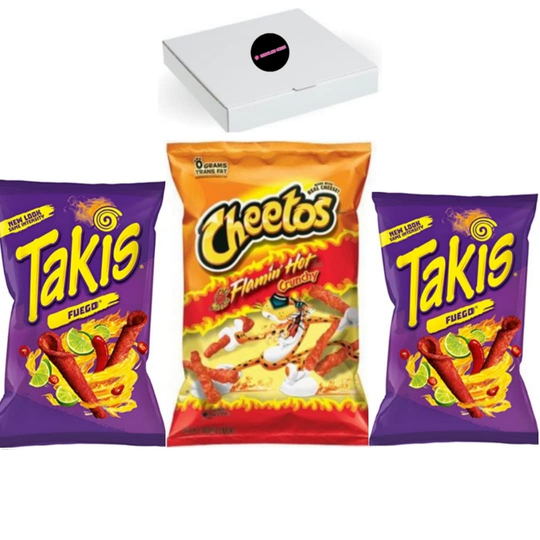 Buy Takis Fuego 55g & Cheetos Flamin hot Crunchy 226g ( Mix pack of 3 ...