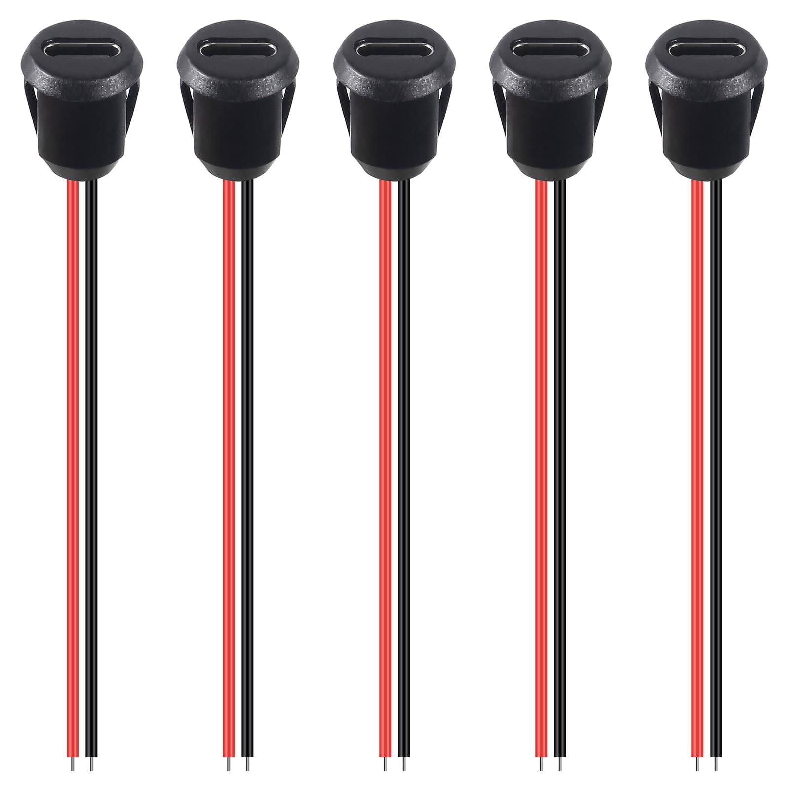 Amazon.com: ALMOCN 5PCS Type-C Female Chassis 2 Pin Type-C Female ...