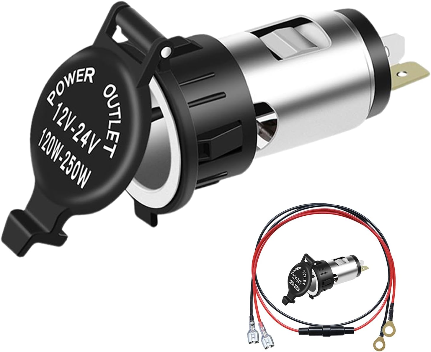 Amazon.com: Cigarette Lighter Socket, 12V Power Outlet Socket ...