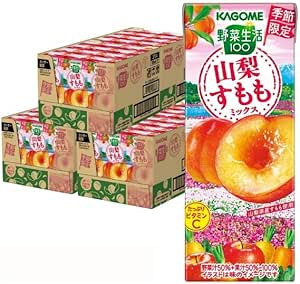 Amazon.co.jp: カゴメ 野菜生活100 山梨すももミックス 195ml 紙パック 24本×3ケース (72本) : 食品・飲料・お酒