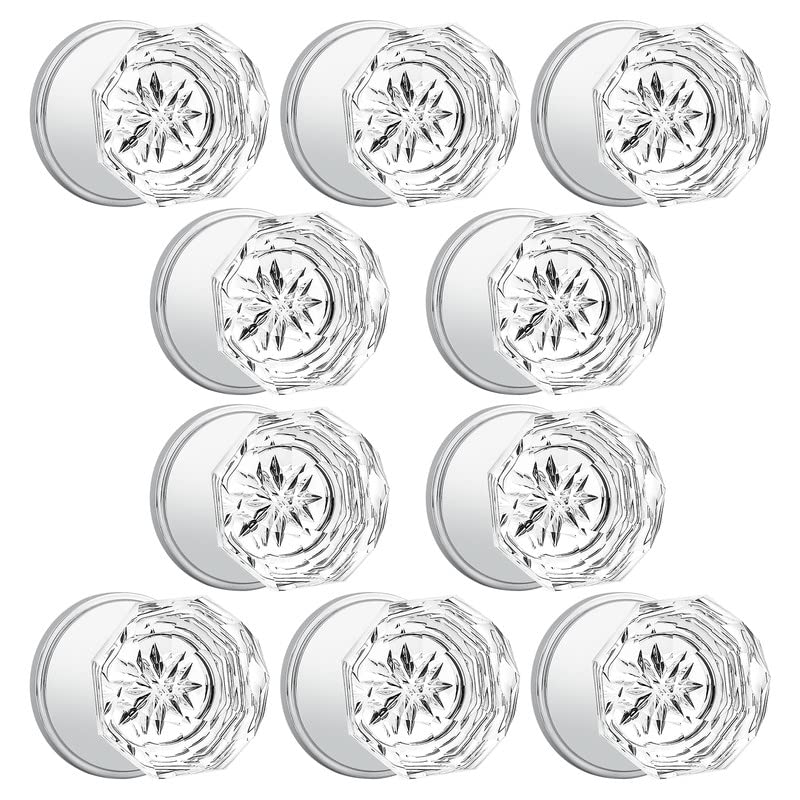 Orger (10 Pack) Inactive Door Hanlde in Diamond Shape, Faceted Crystal ...
