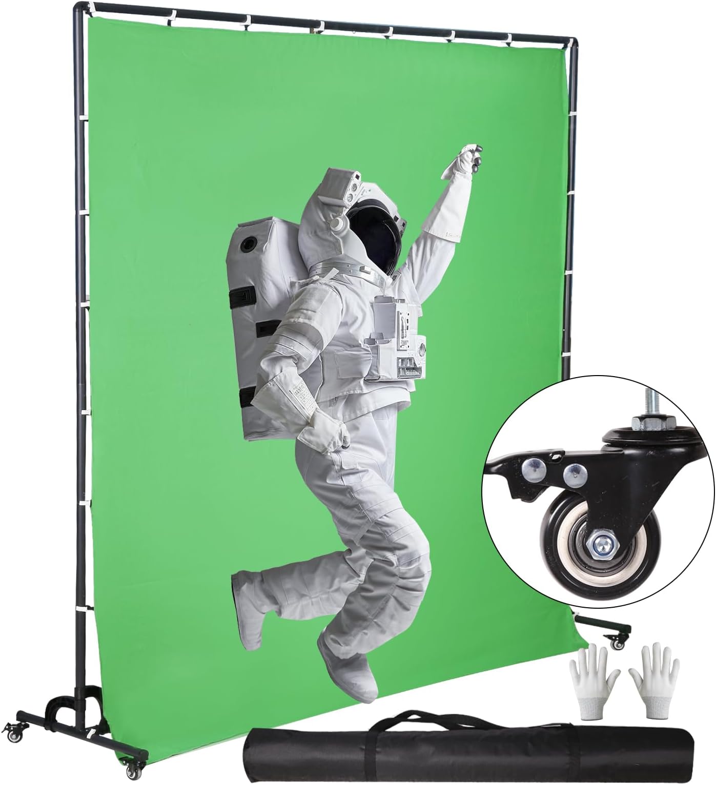 Amazon.com : Shirtal 7x6.5ft Green Screen Backdrop Kit,Movable Backdrop ...