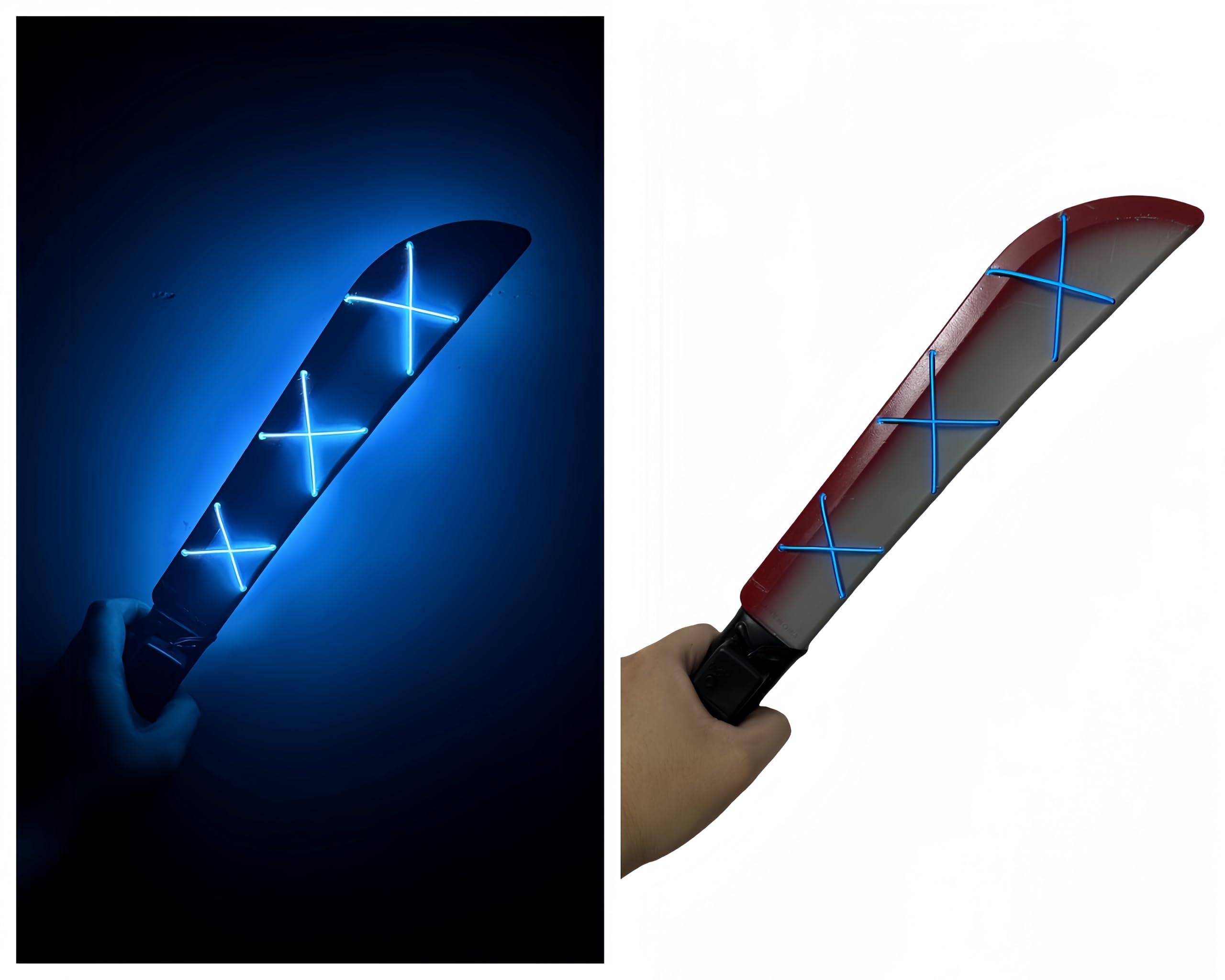 Amazon.com: Moonideal Halloween Led Plastic knife Light up Prop Knife ...