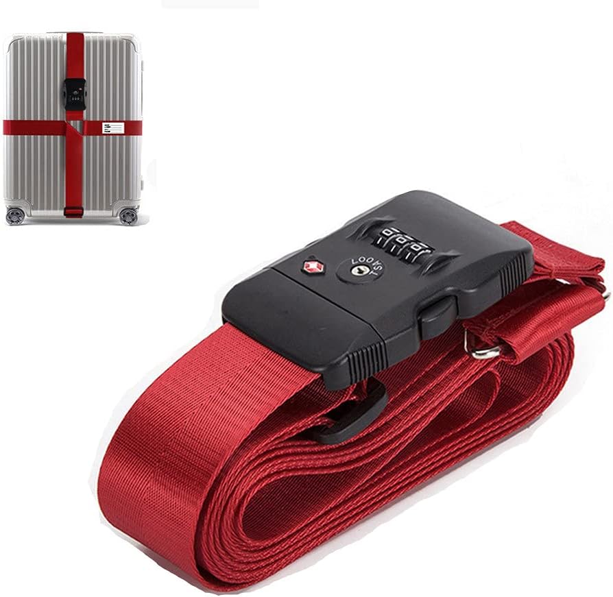 Amazon.com: Luggage Straps for Suitcases TSA Approved Cross Suitcase ...