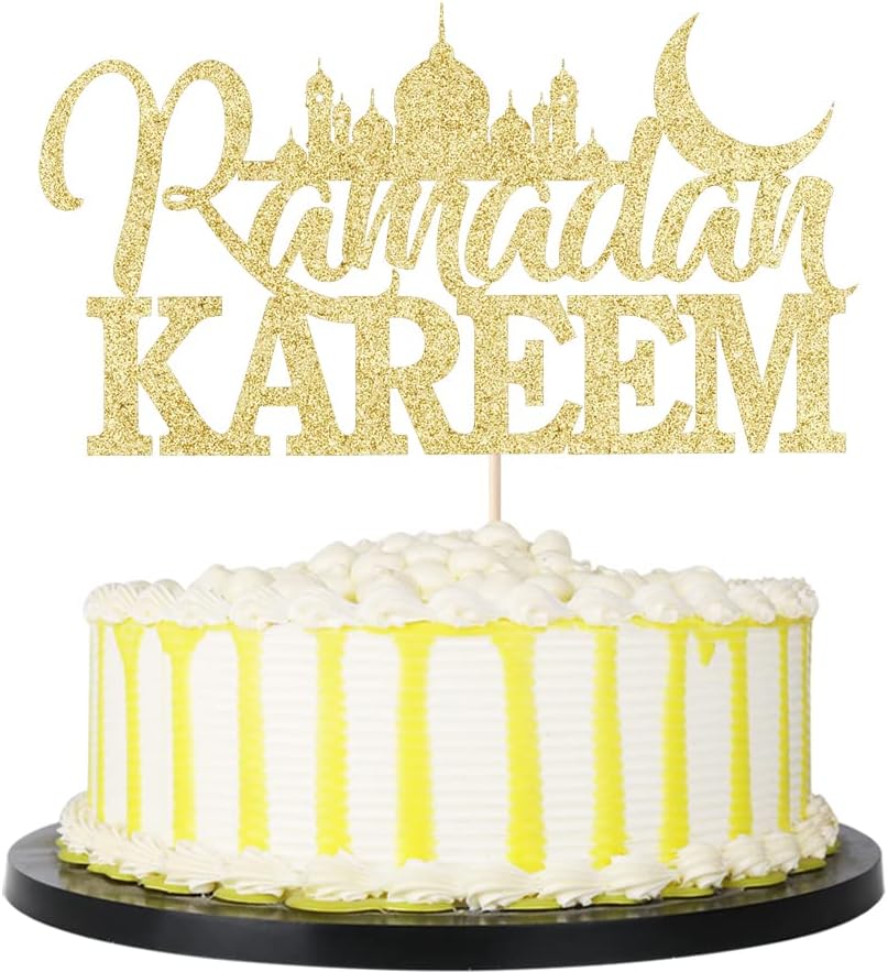 Amazon.com: PALASASA Ramadan Kareem Cake Topper -Eid Mubarak Muslim ...