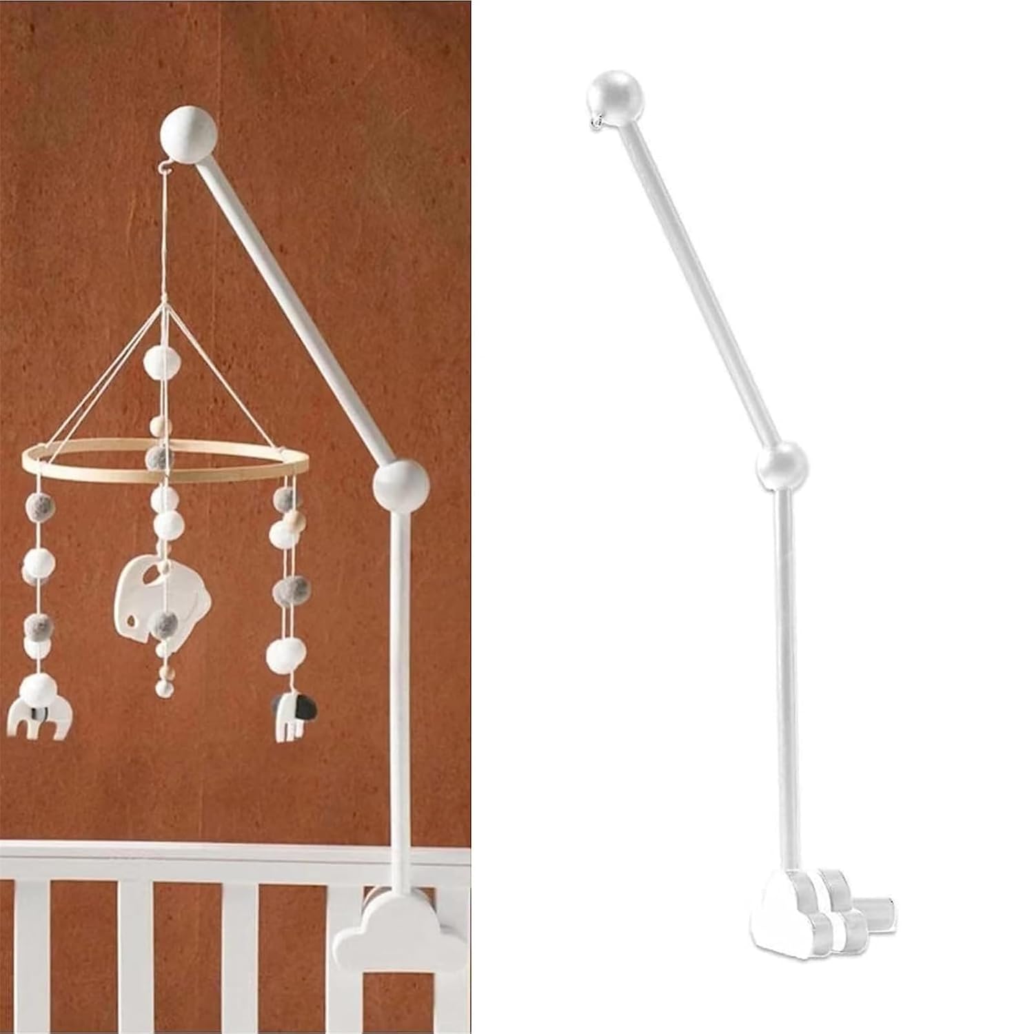 Amazon.com : Hanging Wooden Baby Crib Mobile Arm, Baby Mobile Holder ...