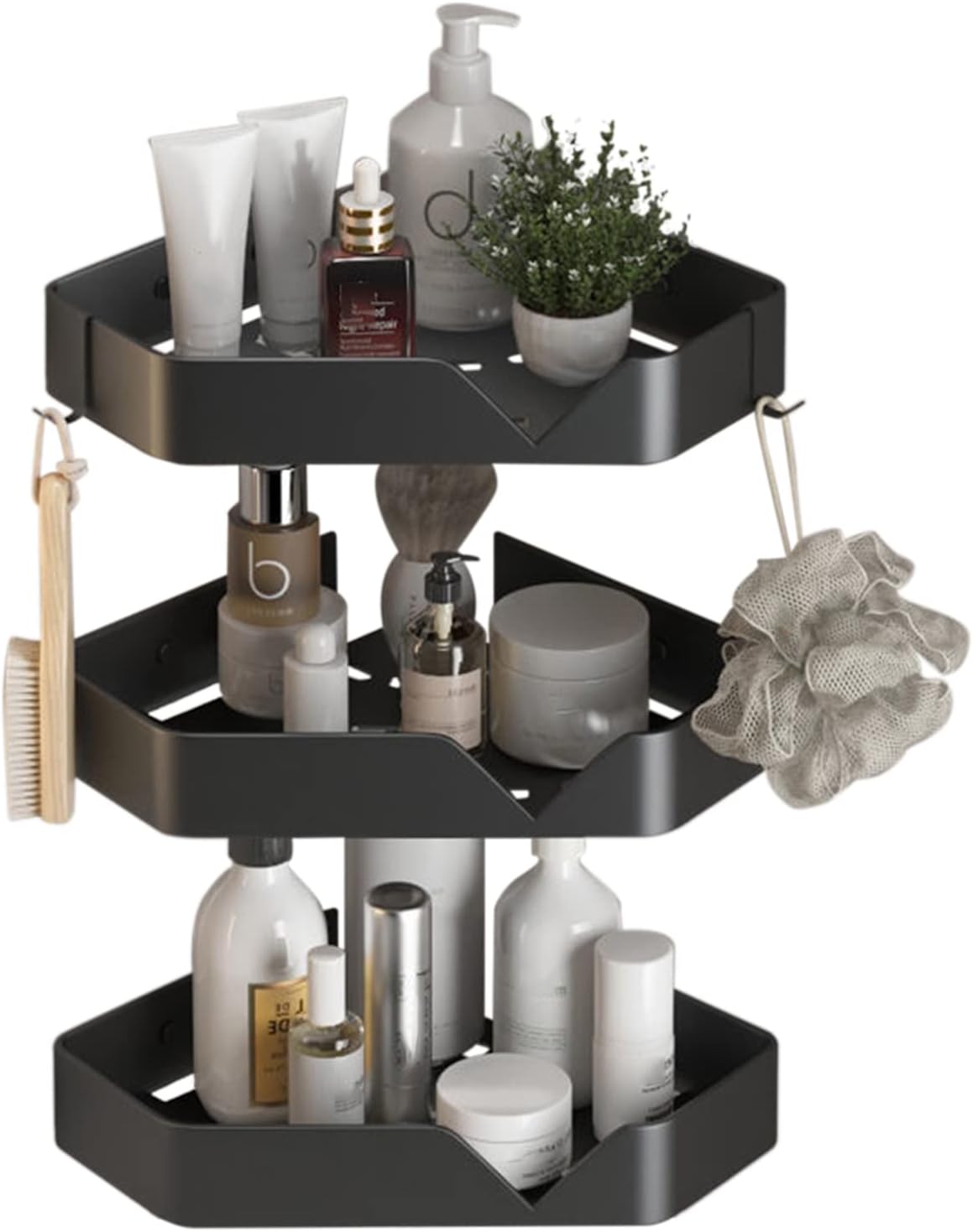 Amazon.com: Bathroom Shelving Wall Mounted Shower Caddy Corner Shower ...