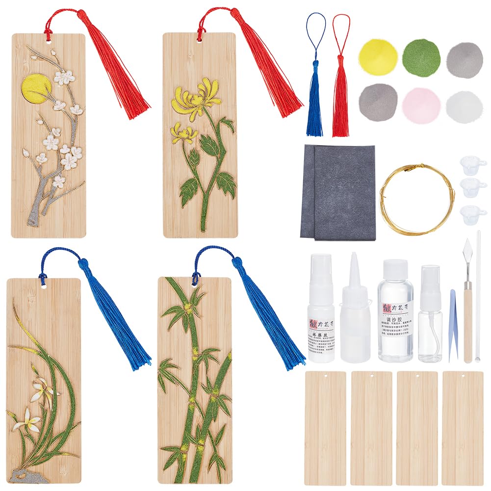 Amazon.com: WEBEEDY 4 Pcs Unfinished Cloisonne Enamel Bookmark DIY ...