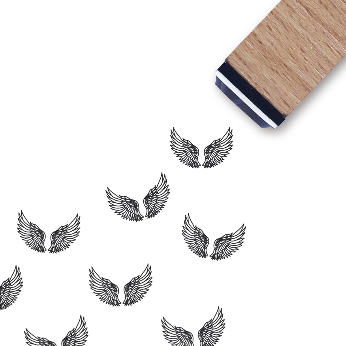 Amazon.com: Angel Wings Rubber Stamp, 3/5 Inch Small Mini Stamp for ...
