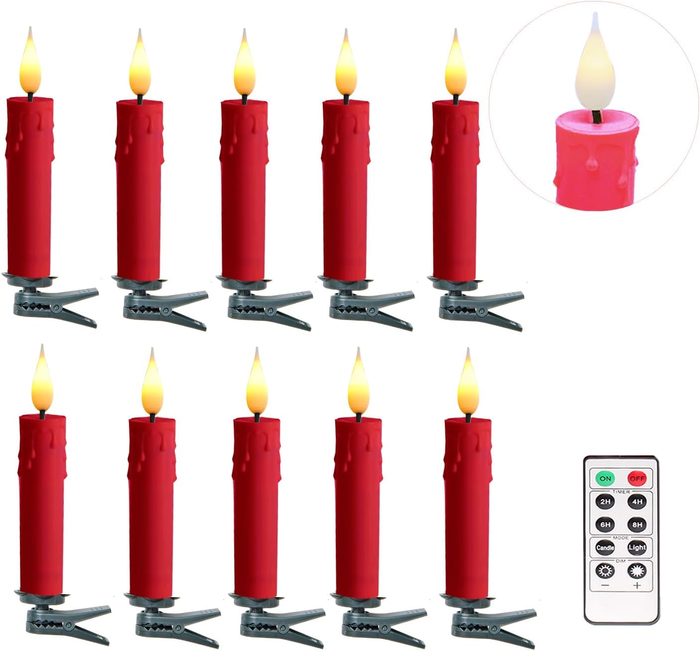 Amazon.com: FREEPOWER 6PCS Rechargeable LED Flameless Taper Candles ...