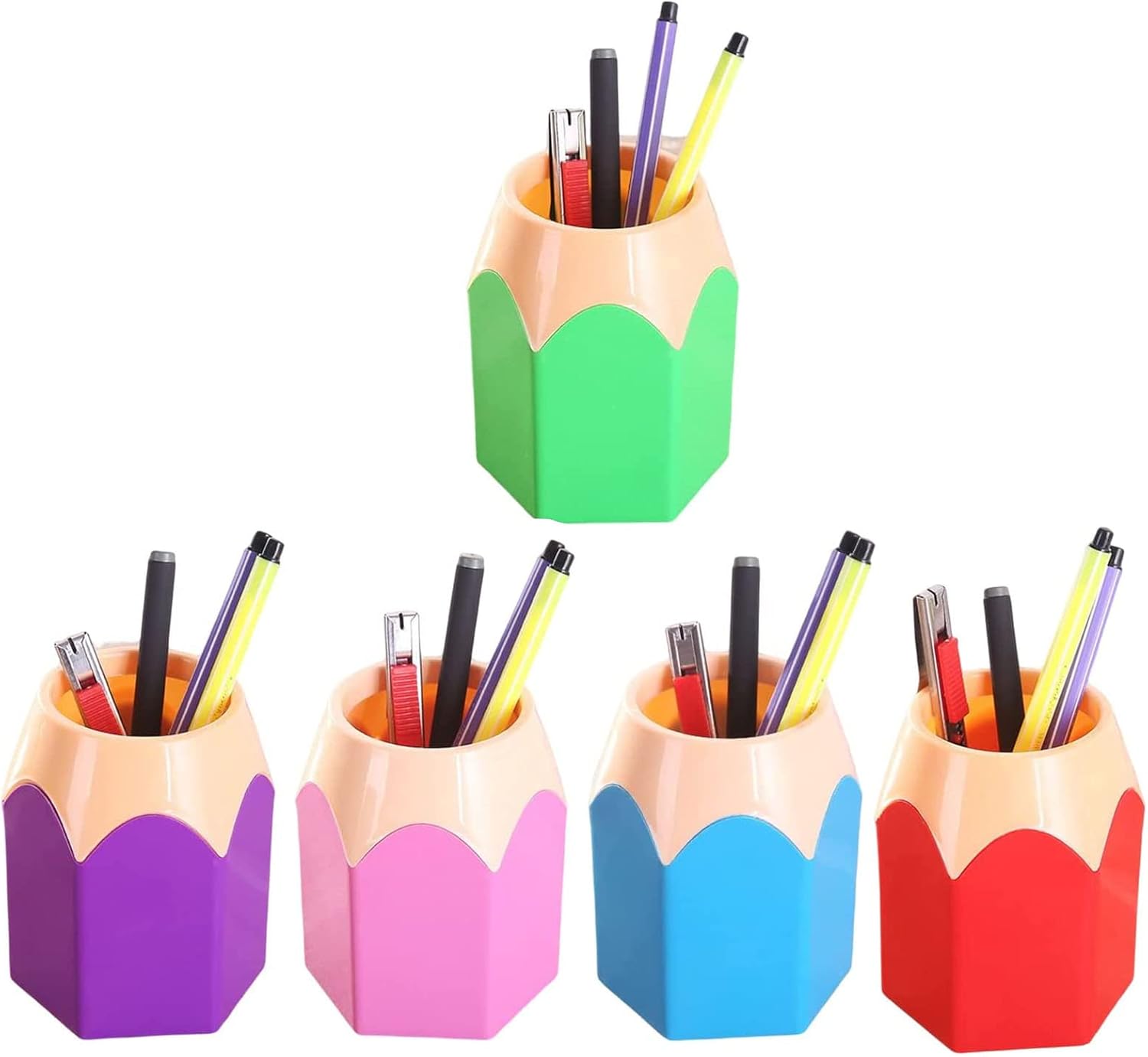 Amazon.com: LELEBEAR Pencil Shaped Pencil Holder, Pencil Shaped Pen ...