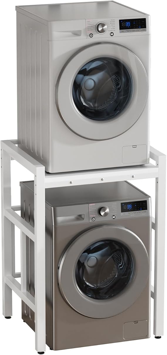 CUSROS Washer Dryer Stand Stacking Kit with Shelf, Over Washer and ...