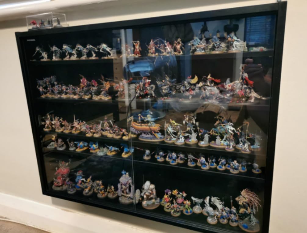 Display Wall Cabinet Glass Models Vitrine Collectors Storage Box Modern ...