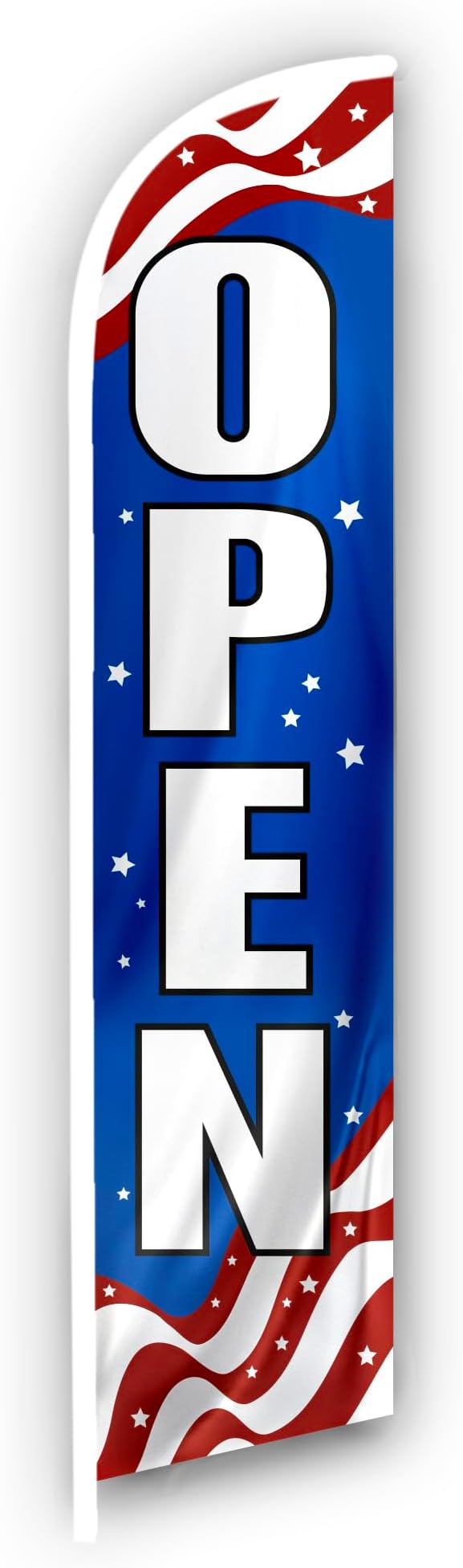 Amazon.com: Open Flag for Businesses - Feather Banner, Swooper Flag ...