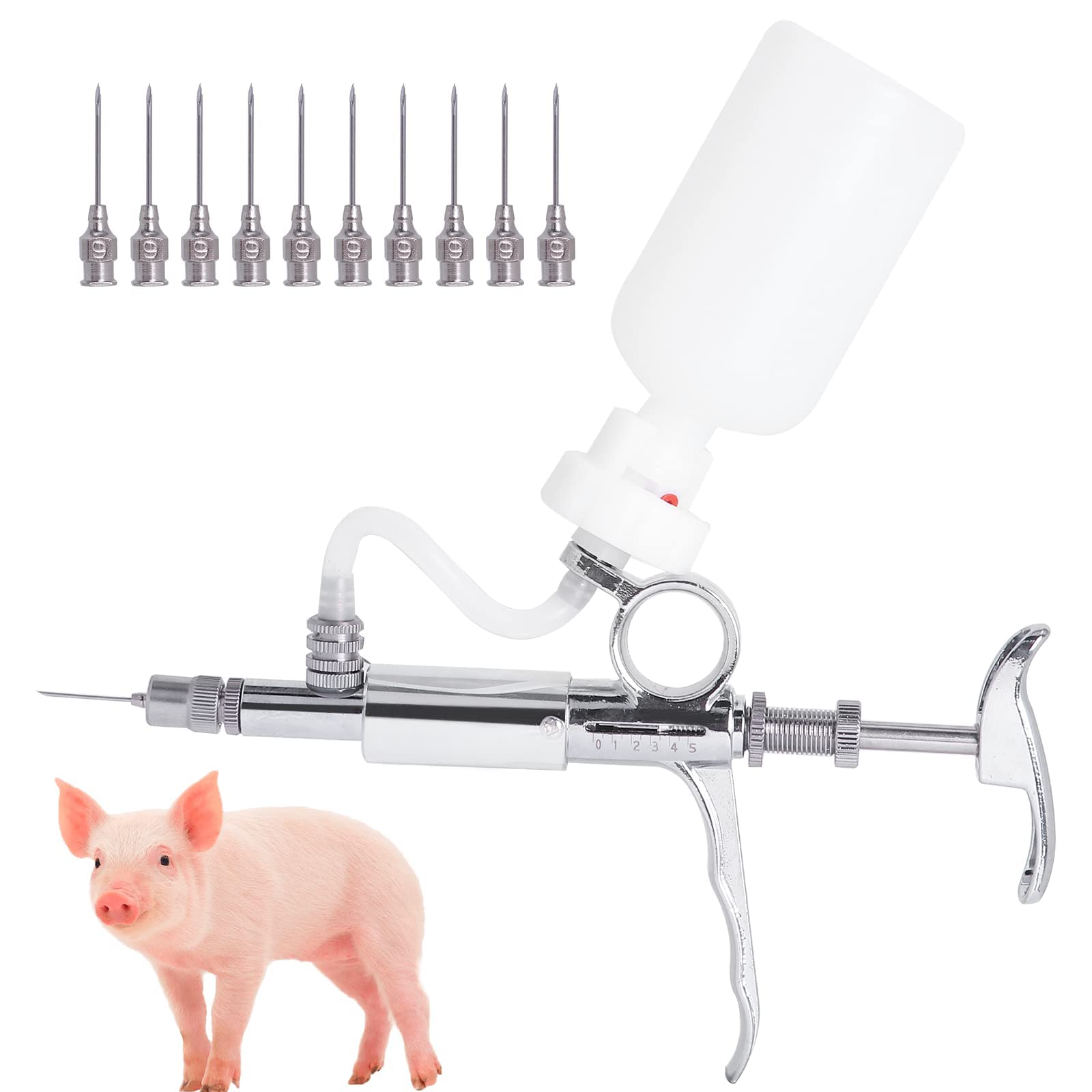 Buy BILXXY Livestock Syringe Animal Injector , 5ML Adjustable ...