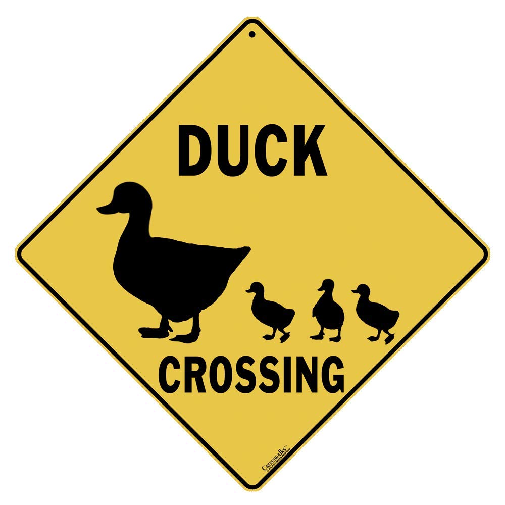 Amazon.com: CROSSWALKS Duck Silhouette 12" X 12" Aluminum Sign (X370 ...
