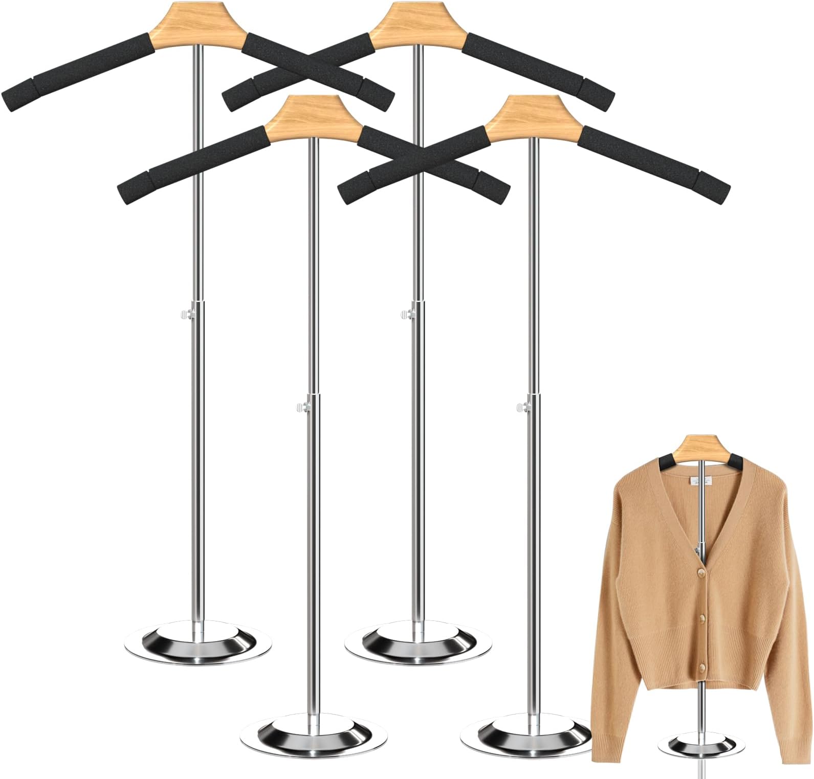 Amazon.com: hanvate Adjustable T Shirt Display Adult for Vendors 4Pack ...