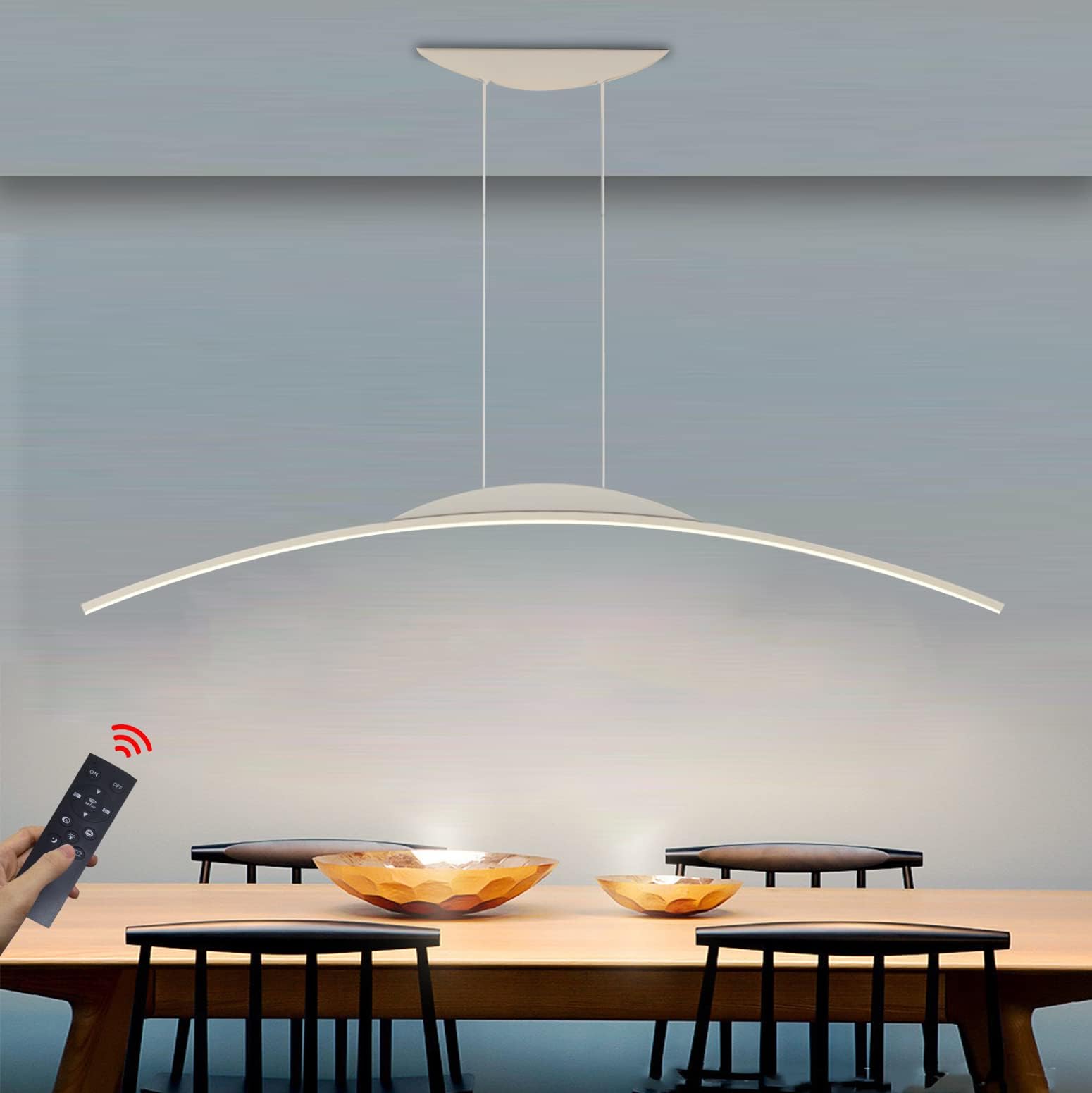 Lampada a Sospensione a LED Dimmerabile Lampada da Tavolo da pranzo ...