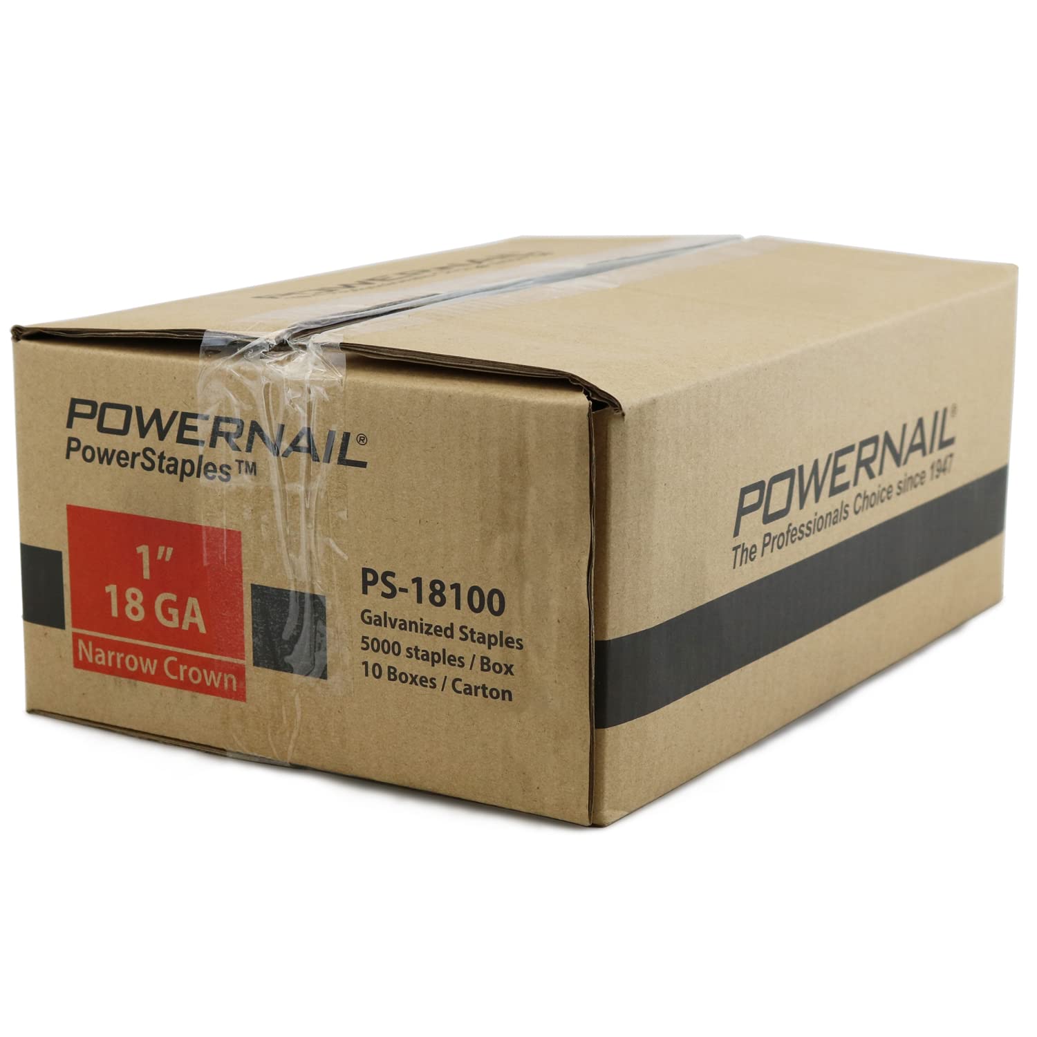 Snapklik.com : Powernail PS18100 18 Gauge 1/4 Inch Narrow Crown Staples ...