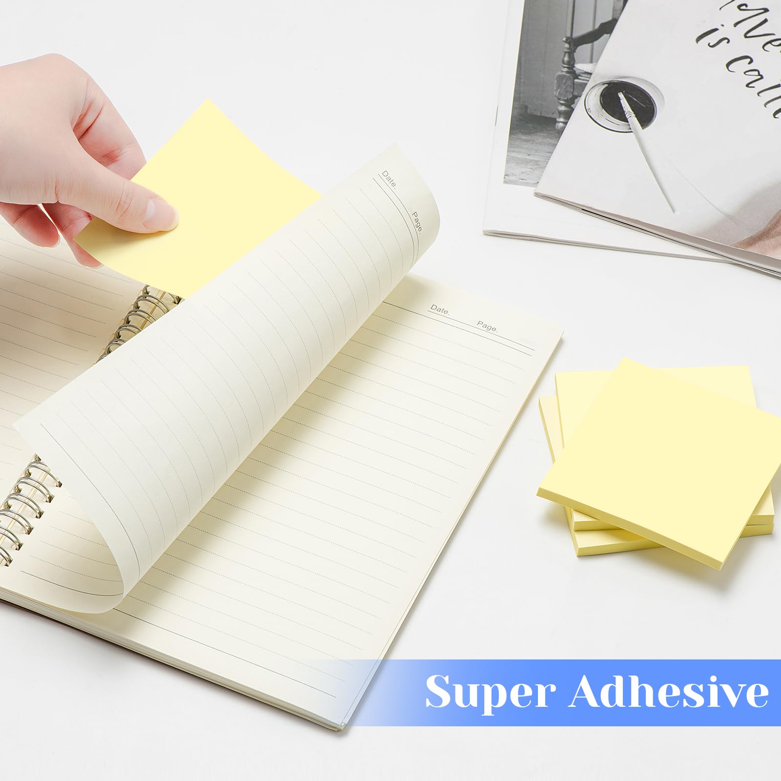 Snapklik.com : HappyHapi Sticky Notes 3x3, Self-Stick Notes Bright ...