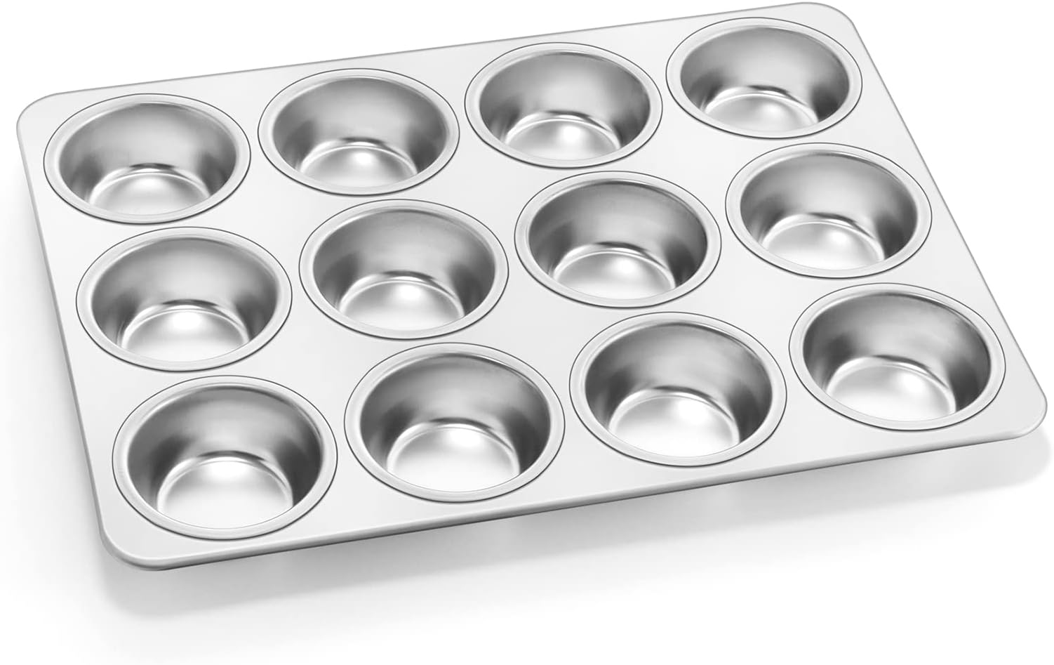 12 Hole Mince Pie/Bun Tin Twin Pack, Set of Two, for Buns, Fairy Cakes ...