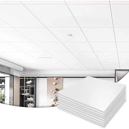 Smooth Black Drop Ceiling Tile 2ft x 4ft, PVC Ceiling Panel 24x48in ...